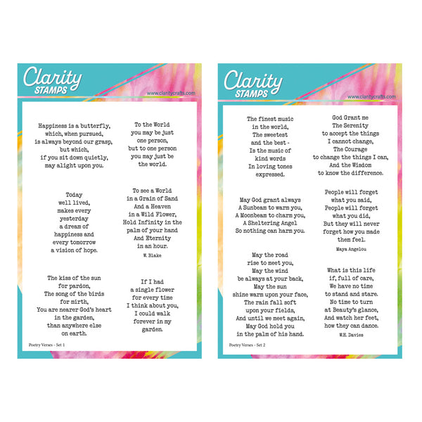 Barbara's Poetry Verses A5 Stamp Collection – Claritystamp