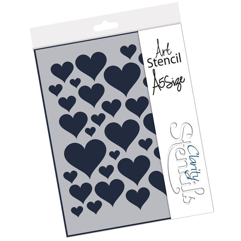 Hearts A5 Stencil – Clarity Crafts