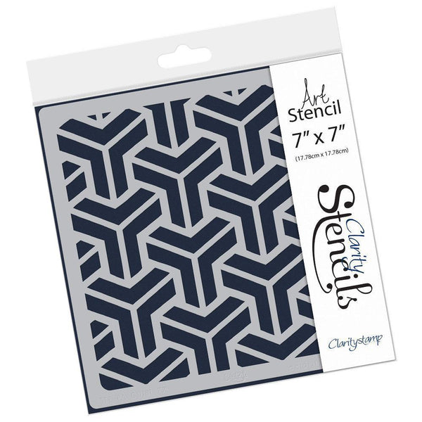 Geo Pattern 7" x 7" Stencil – Claritystamp