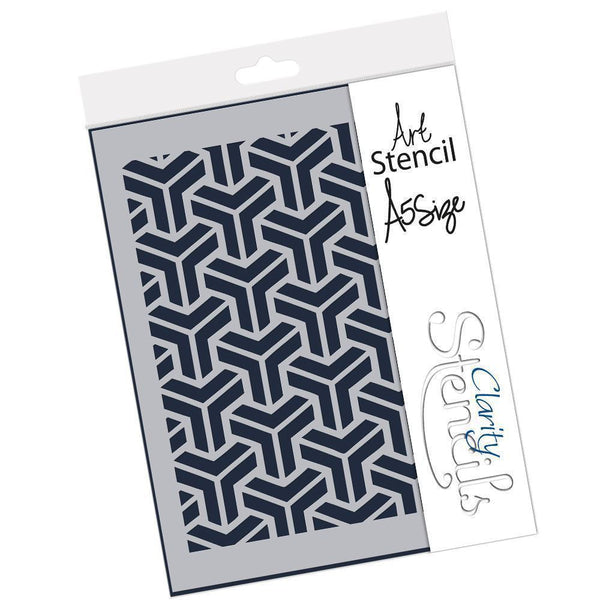 Geo Pattern A5 Stencil – Claritystamp