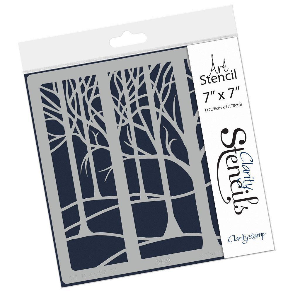 Treescape 7" x 7" Stencil – Clarity Crafts