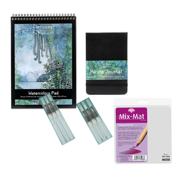 Watercolour Books, Pens & Mix Mat Collection – Claritystamp
