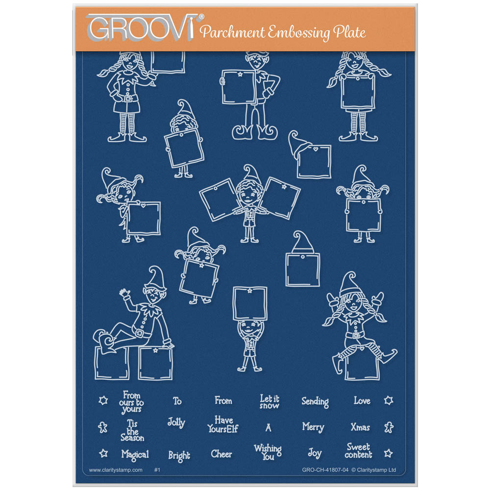 Barbara's Elves & Letterboxes A5 Groovi Plate – Claritystamp